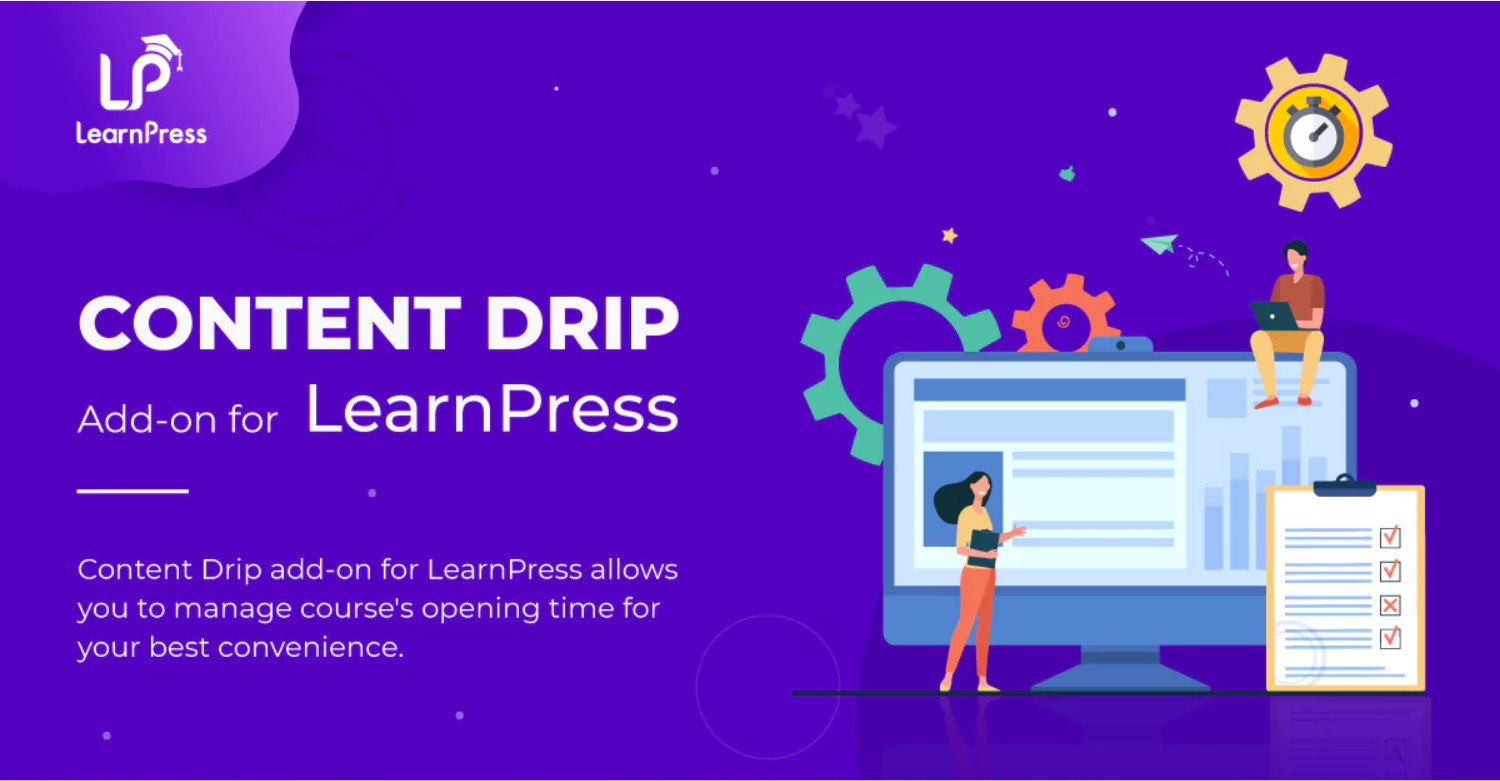 Content Drip Add-On for LearnPress 4.0.8 Download Plugin WordPress