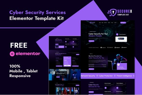 Securex - Cyber Security Services Elementor Template Kit - TheSimpleWP.com